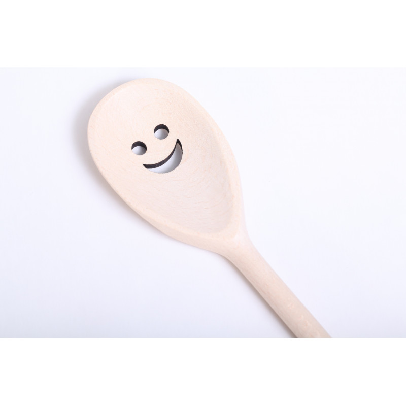 Wooden Spoon with Happy face - oval - Today! - Weekend Bakery